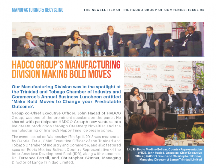 HADCO Group’s Manufacturing Division Making Bold Moves – Creamery Novelties